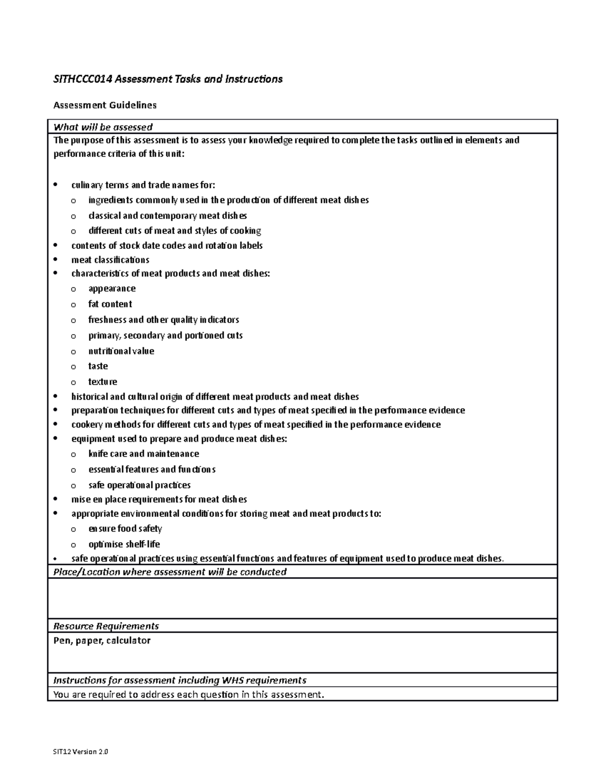 Sithccc 014 priyesh - commercial cookery - SITHCCC014 Assessment Tasks ...