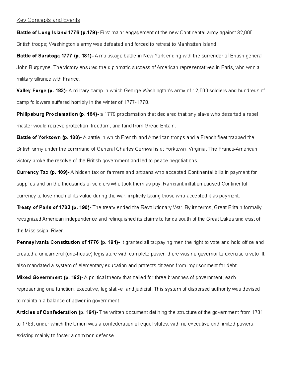 Chapter 6 page 208 - Key Concepts and Events Battle of Long Island 1776 ...