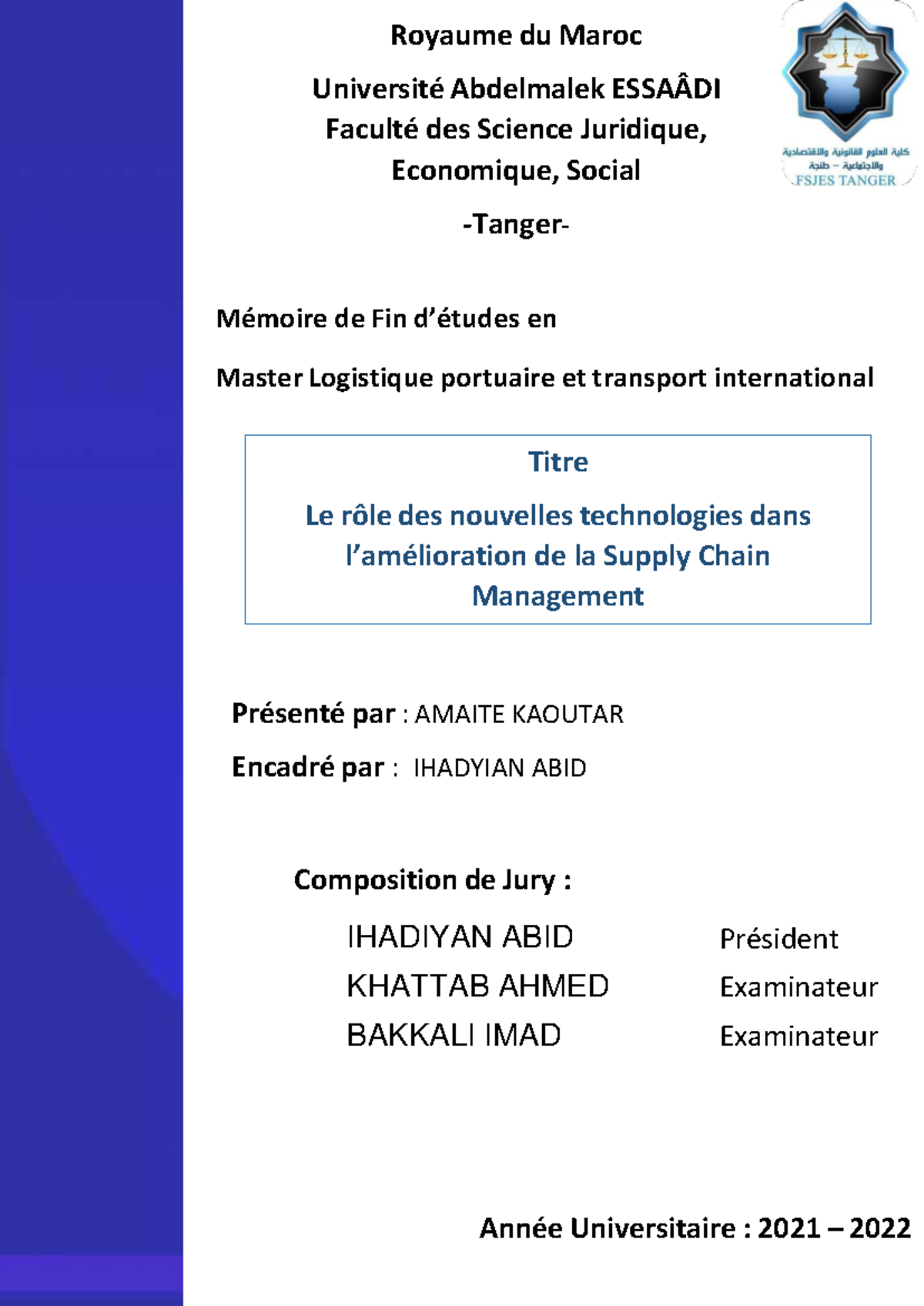 MeMoire LPTI 2022 - ....................... Présid ...