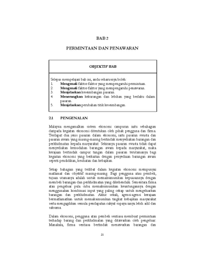 BAB 4 - Note - BAB 4 TEORI GELAGAT PENGGUNA OBJEKTIF BAB Selepas mempelajari bab ini, anda - Studocu