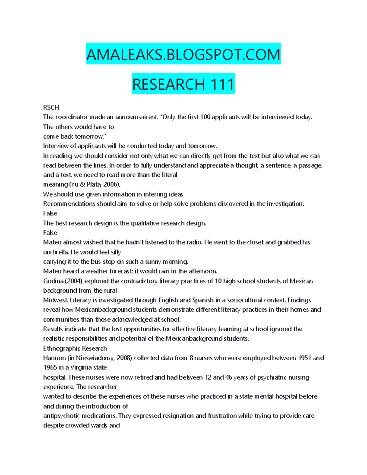amaleaksblogspotcom-research-rsch-111-grade-11-week-1-20docx- AMALEAKS.BLOGSPOT RESEARCH 111 ...