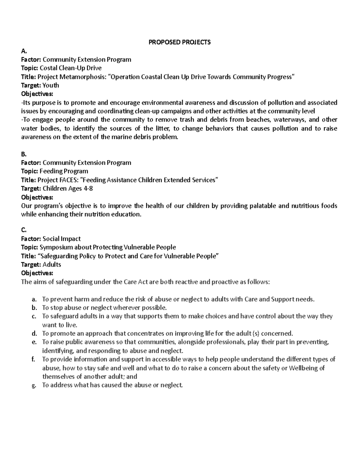 Proposed-Project 11 - This will help them to use as source or idea kn ...