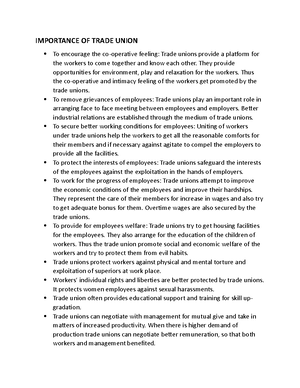 Needs and function of trade union - FUNCTIONS OF TRADE UNION Secure ...
