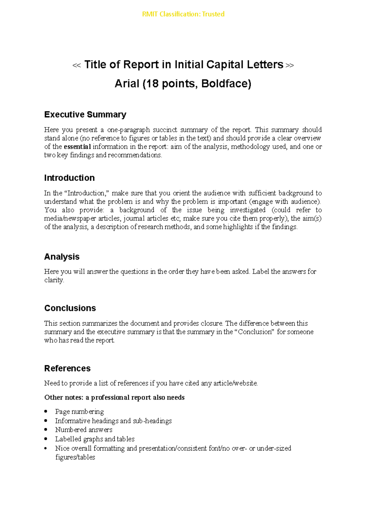 business report - ECON1030 - RMIT University - Studocu