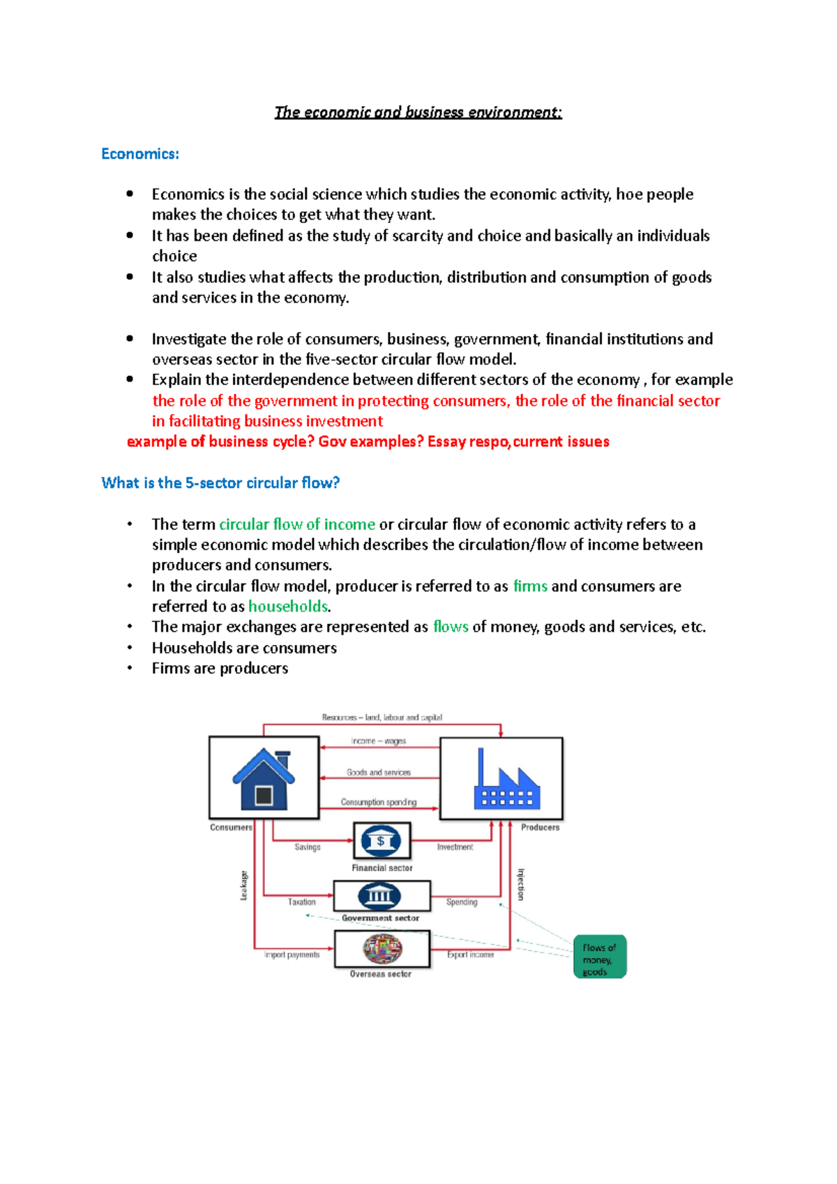 Commerce half yealry notes 2022 - The economic and business environment ...