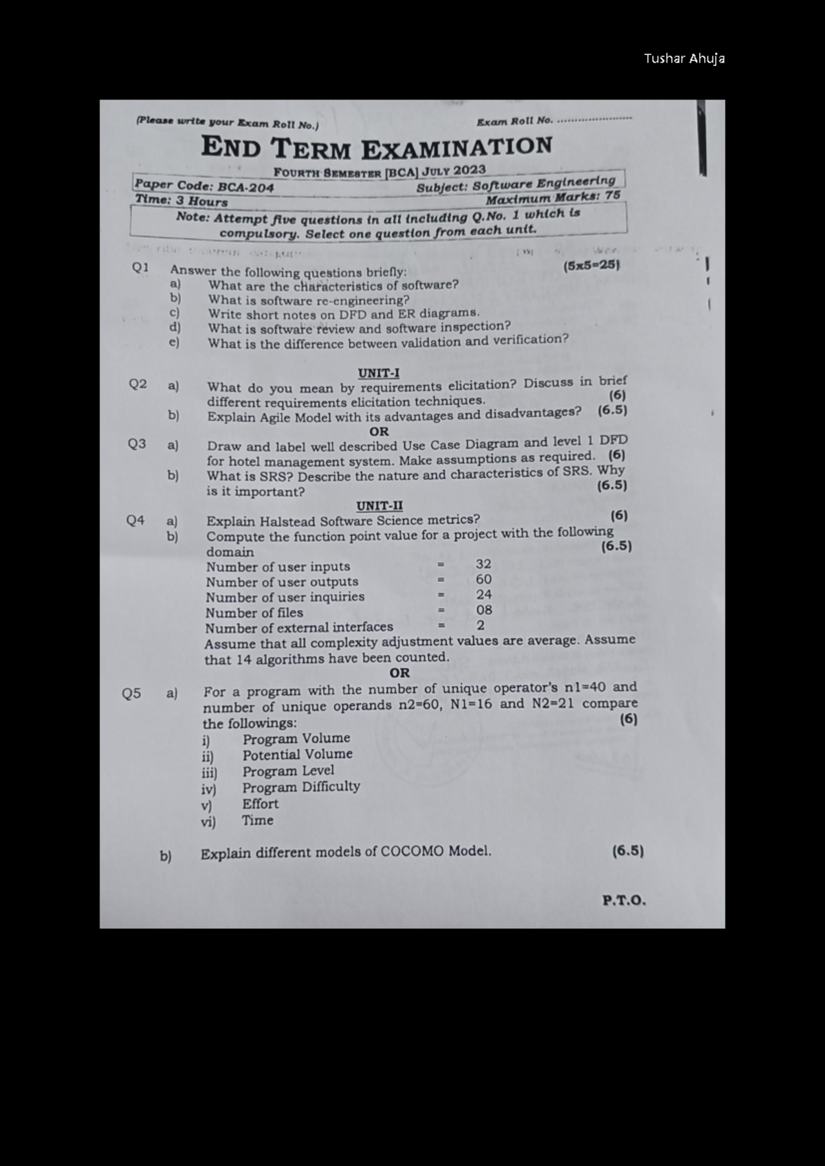 SE 2023 - (C) DFD (Data Flow Diagram): DFD is a graphical ...