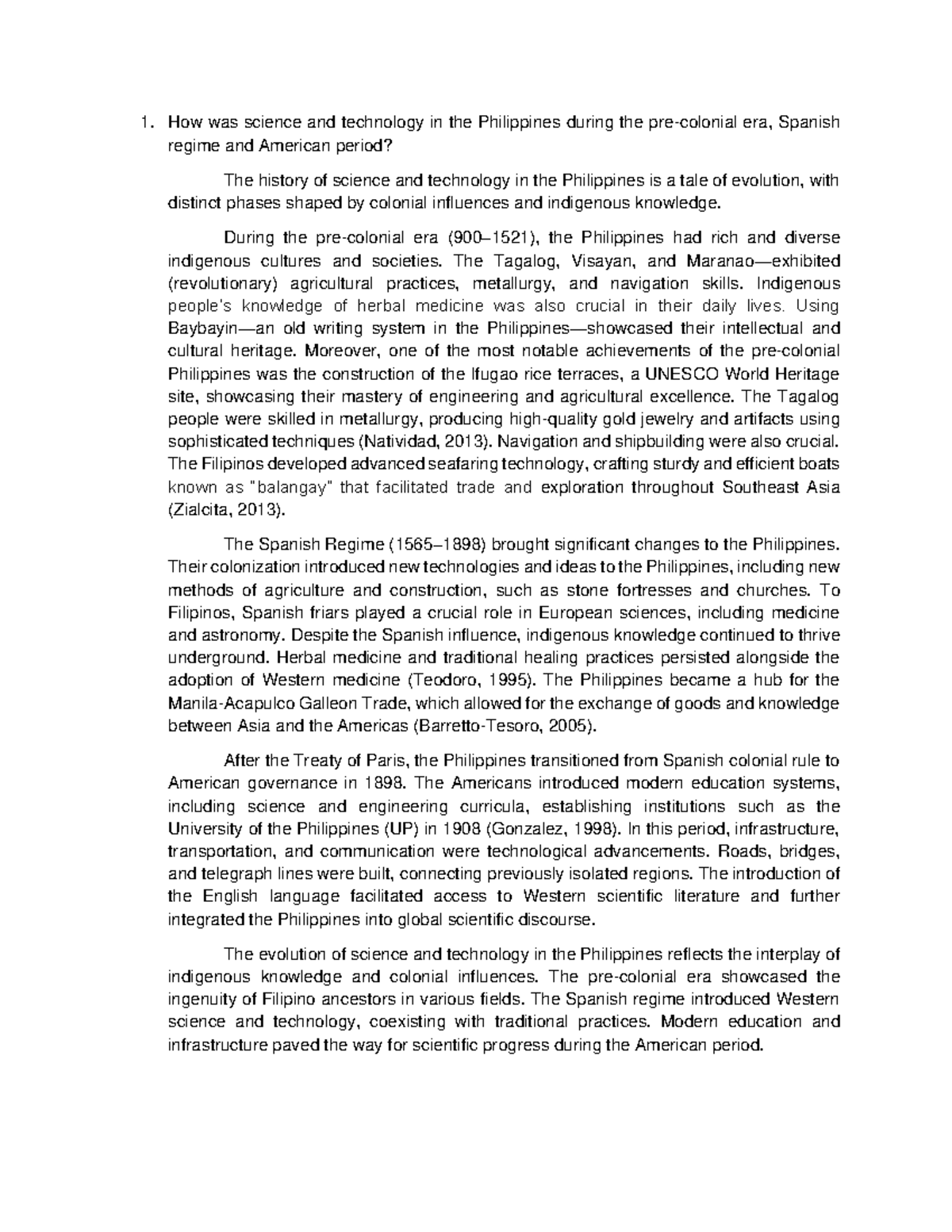 Assignment 2 - STS - How was science and technology in the Philippines ...