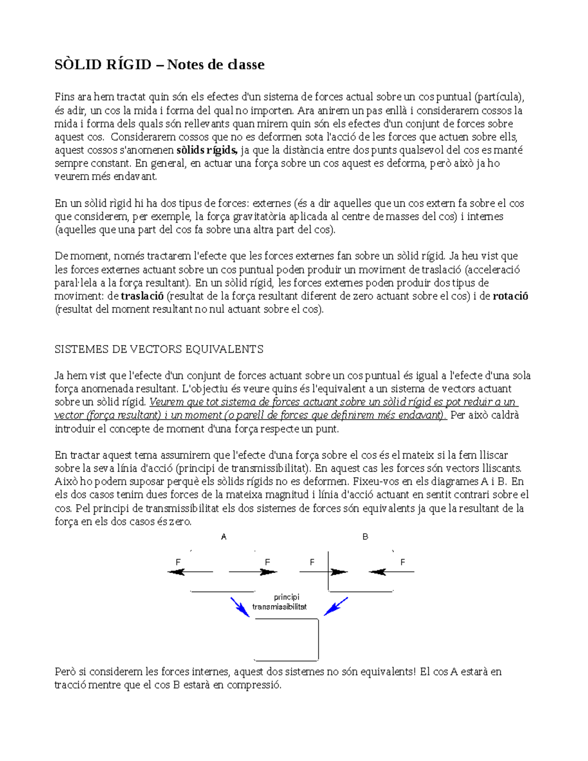 Solidrigid - ejercicios fisica - SÒLID RÍGID – Notes de classe Fins ara ...