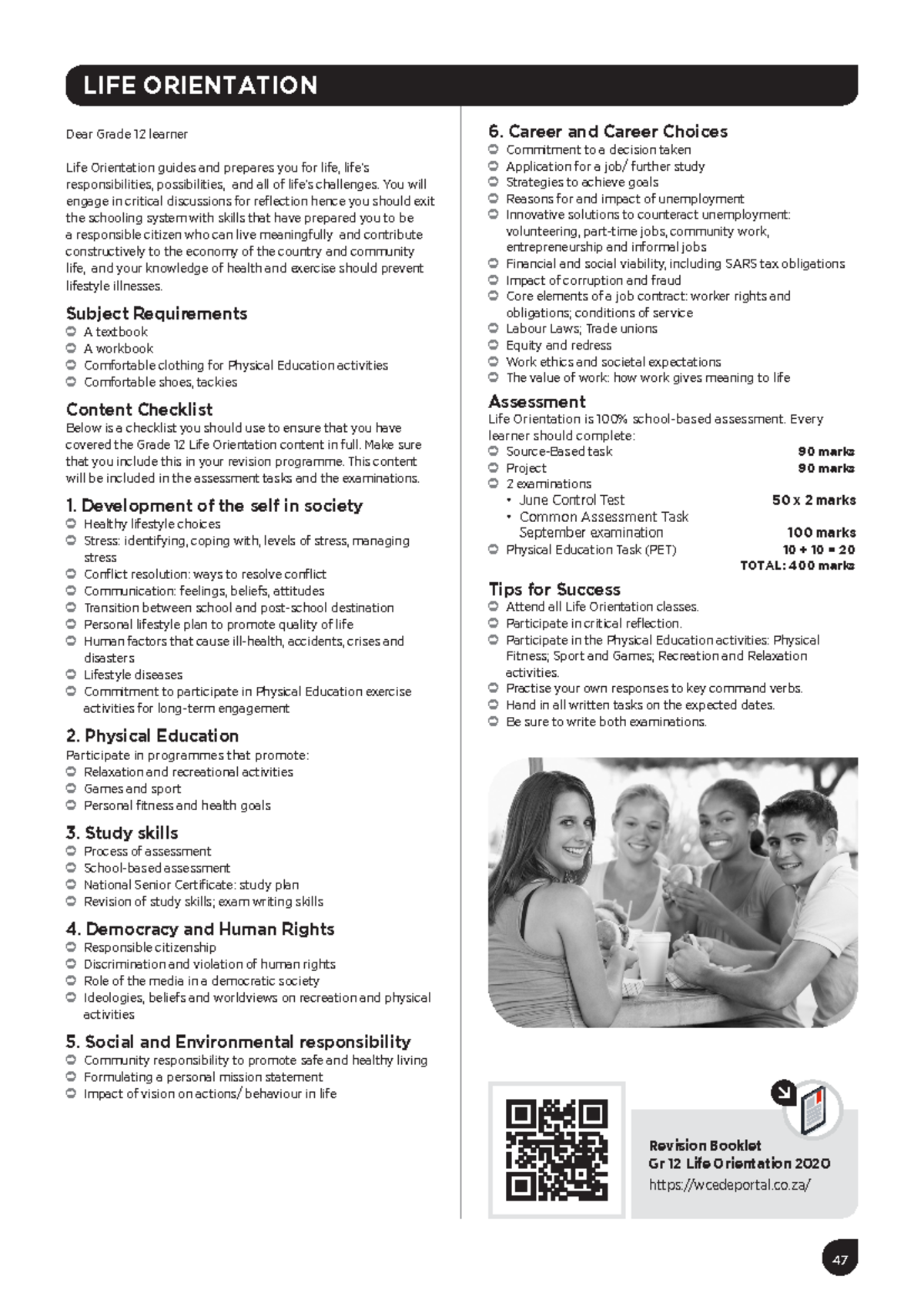 Life-Orientation - Summary Teaching Life Orientation - 47 LIFE ...