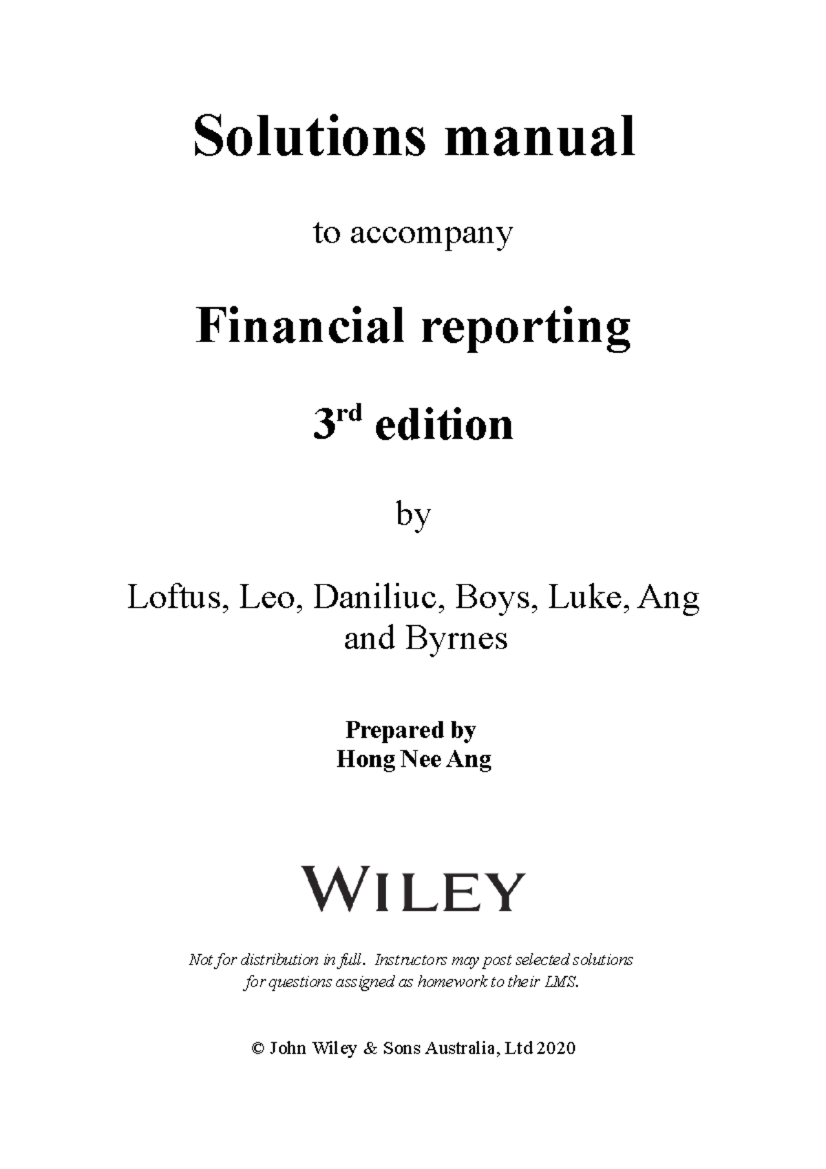 Ch01 Solution Manual loftus 3e - Solutions manual to accompany ...