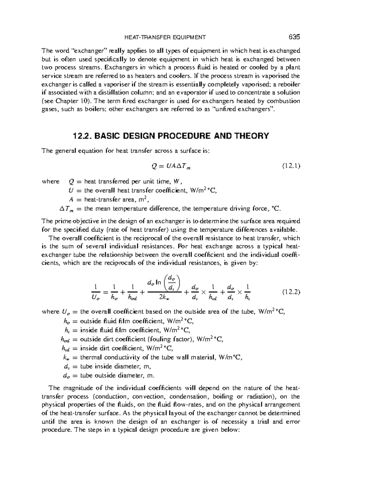 Chapter 12 Chemical Engineering Design Vol 6, R. K. Sinnot - HEAT ...