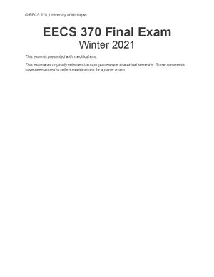 370 Final Cheat Sheet - Summary Introduction to Computer Organization - Physically Addressed ...