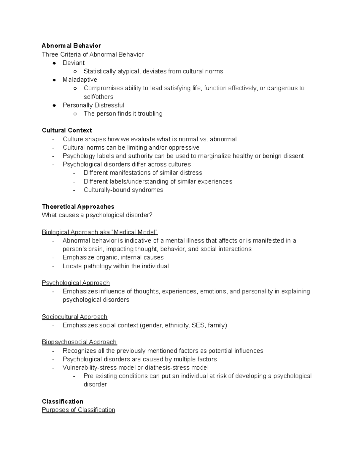 Introduction to Psychological Disorders - Abnormal Behavior Three ...