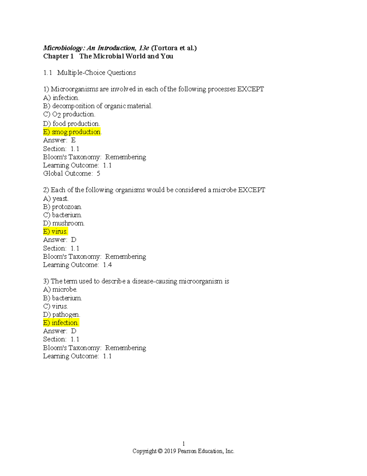 Chapter 01 - Microbiology: An Introduction, 13e (Tortora et al ...