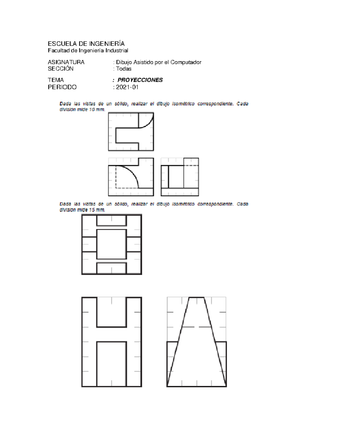 2021 Proyecciones Isometricas - Dibujo asistido por el computador ...