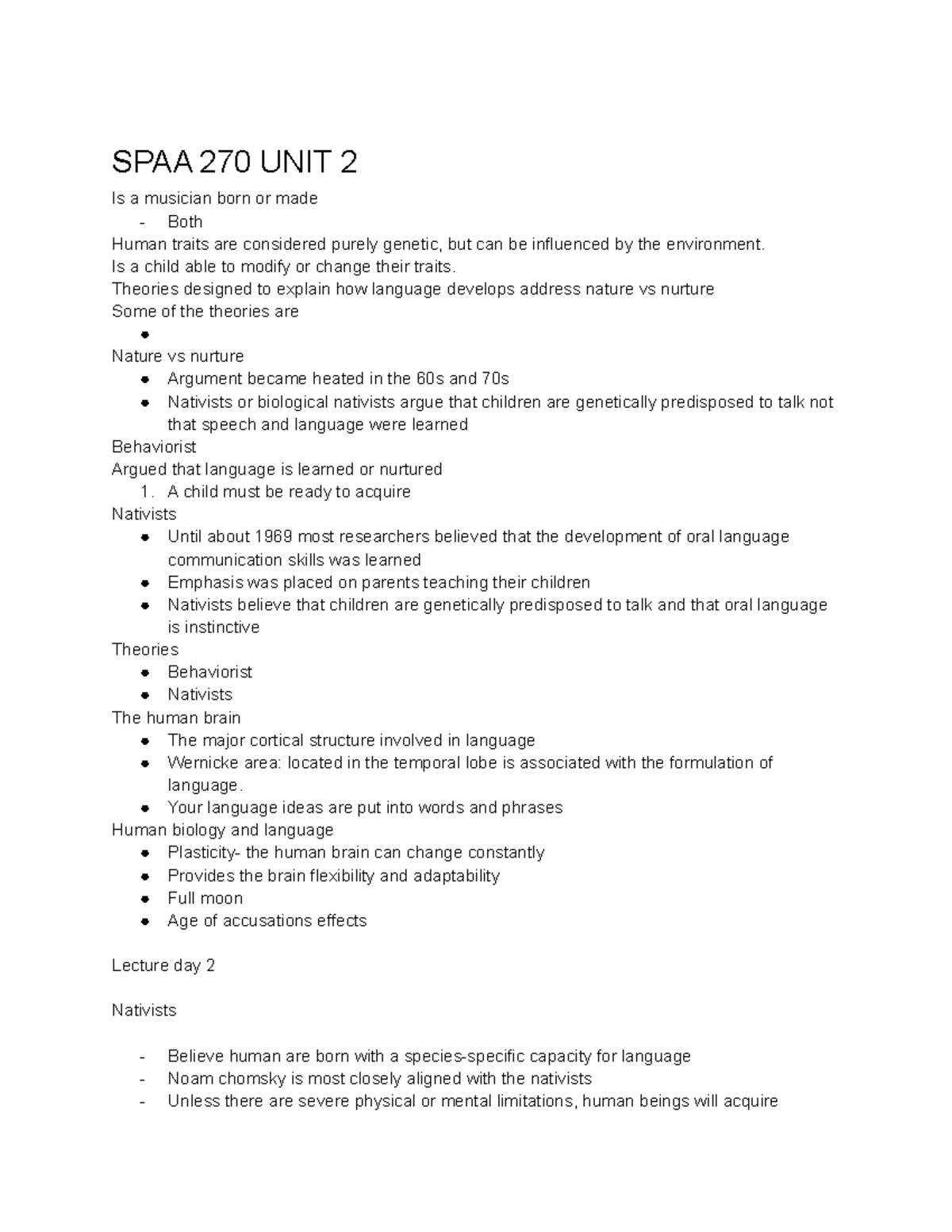 SPAA 270 Unit 2 - Powerpoints word for word - SPAA 270 UNIT 2 Is a ...