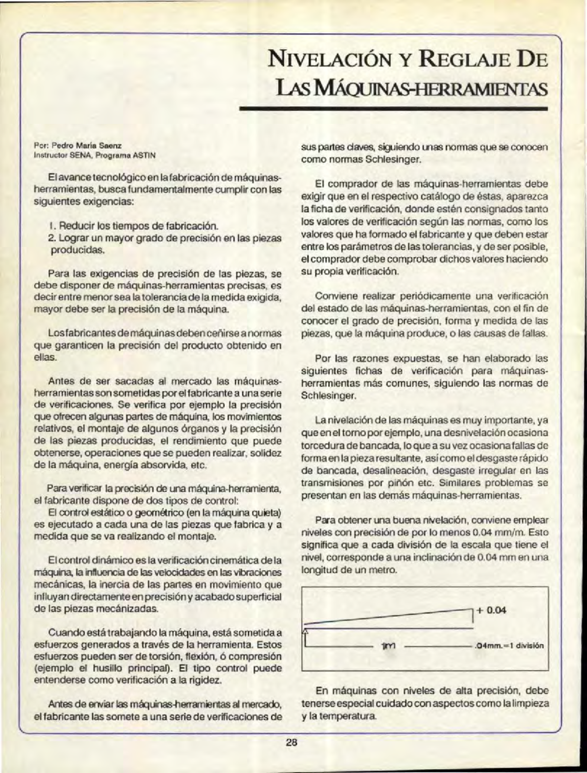 Mbenitez,+Vol+44-1991+R+A5 - NIVELACION Y REGLAJE DE LAS MAQUINAS ...