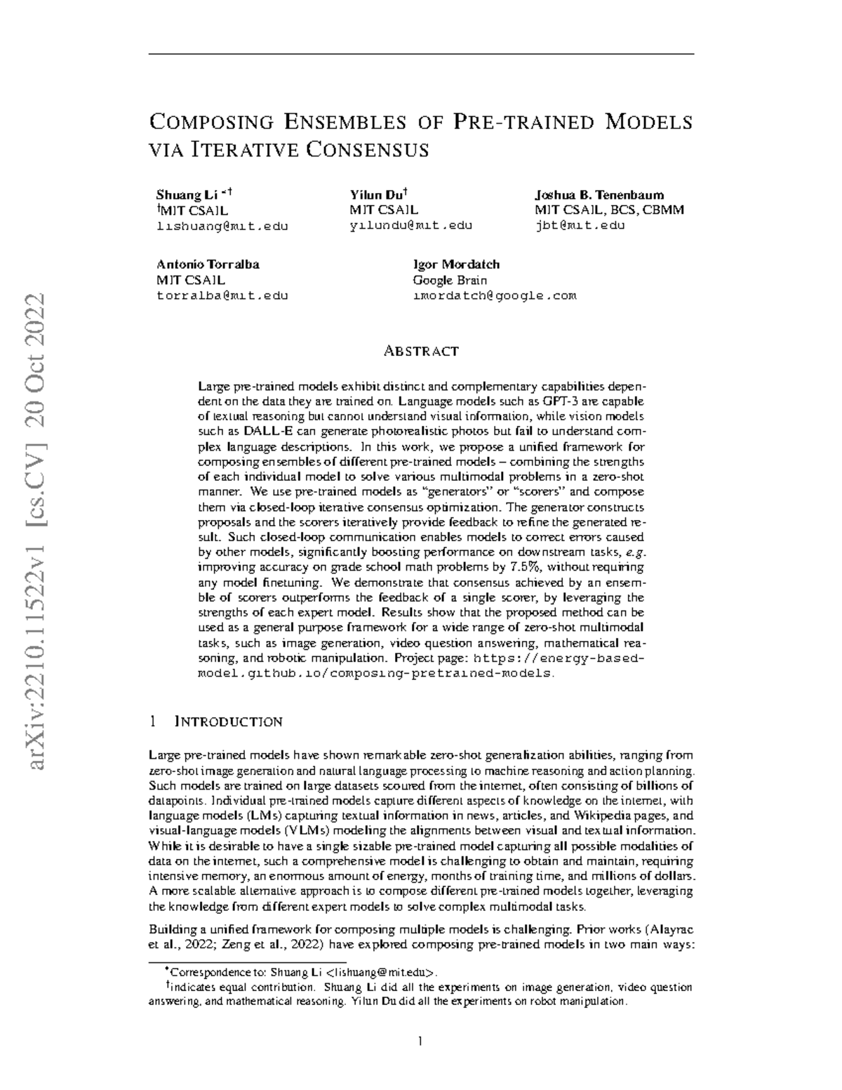 2210 - Large pre-trained models exhibit distinct and complementary ...