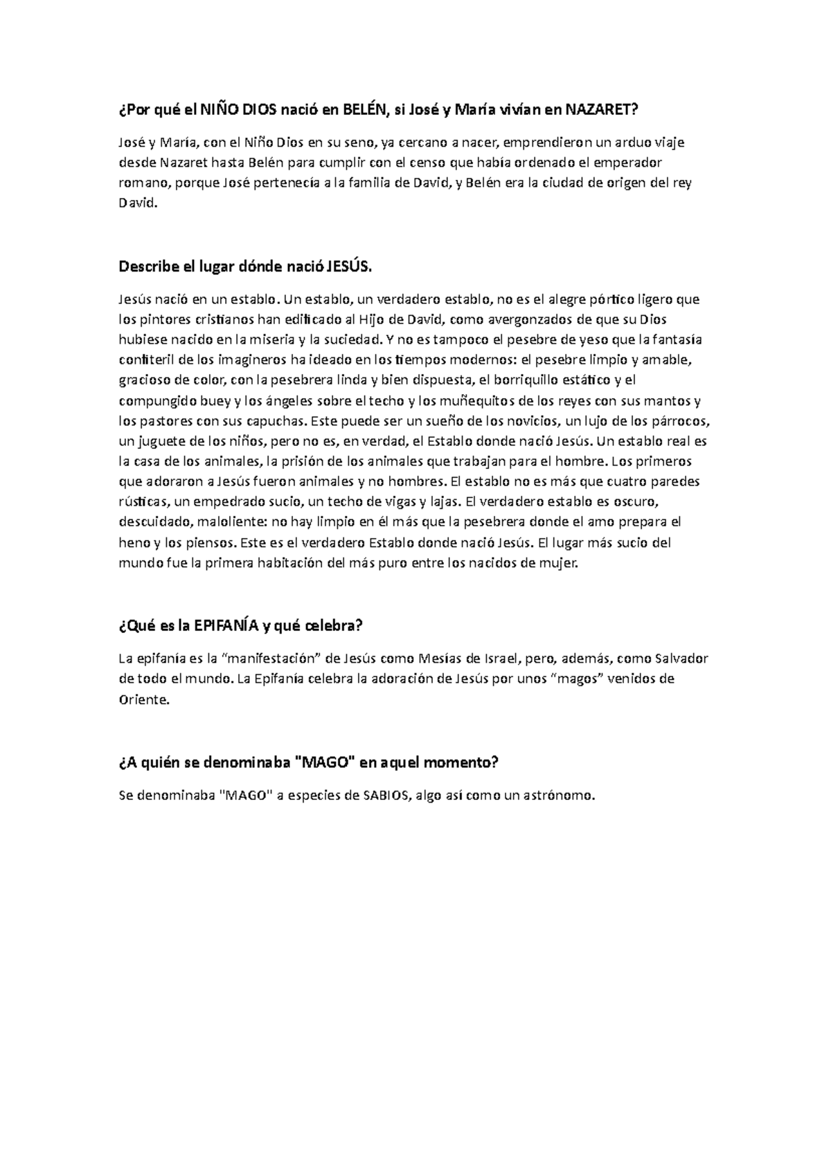 Navidad y epifania - Trabajo pedido por walp fasta - ¿Por qué el NIÑO ...