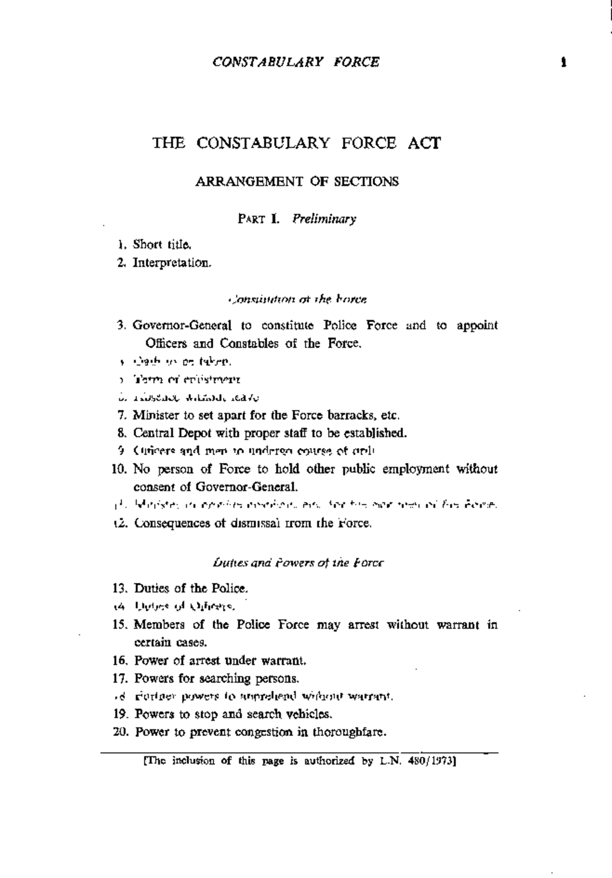 The Constabulary Force Act - CONSTABULARY FORCE THE CONSTABULARY FORCE ...