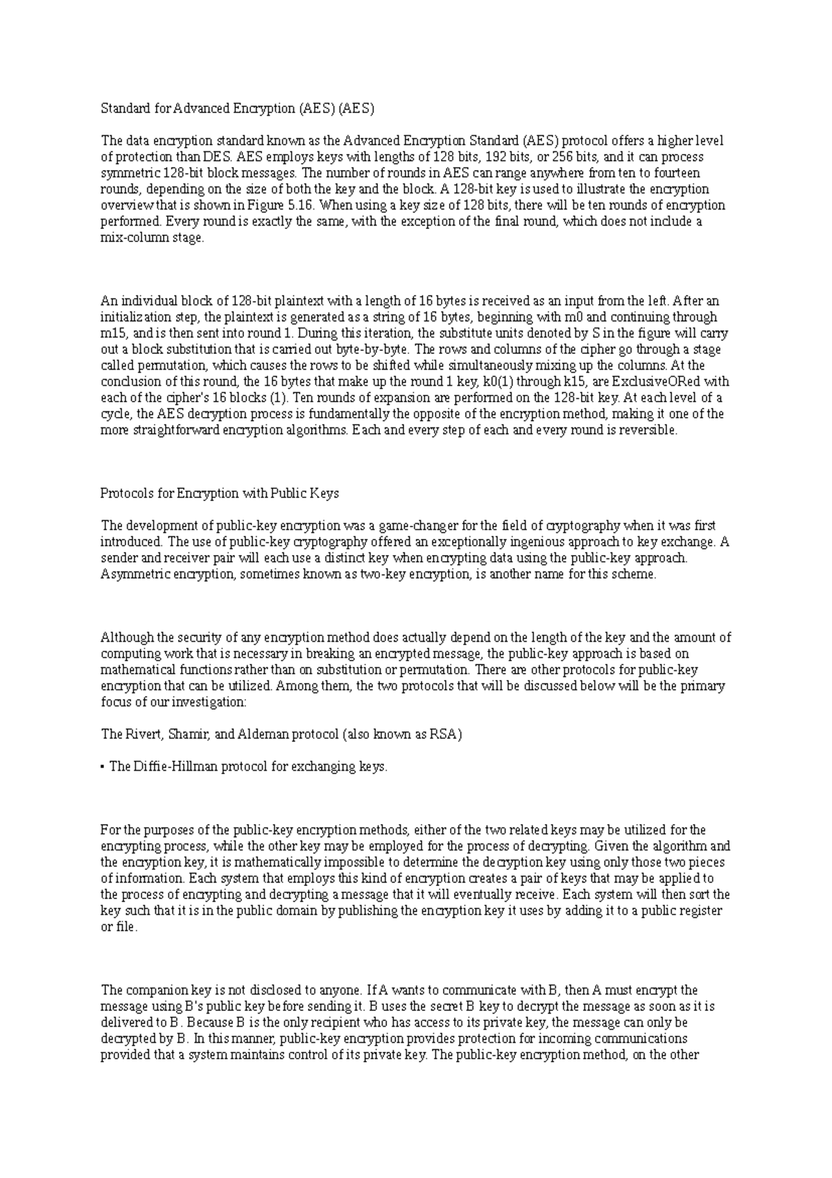 Aes And Rsa Standard For Advanced Encryption Standard For Advanced