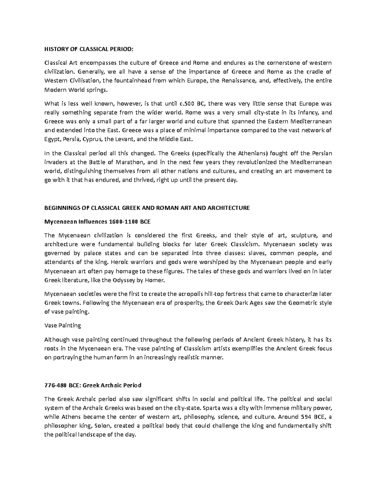 Classical Period ART APP - HISTORY OF CLASSICAL PERIOD: Classical Art ...