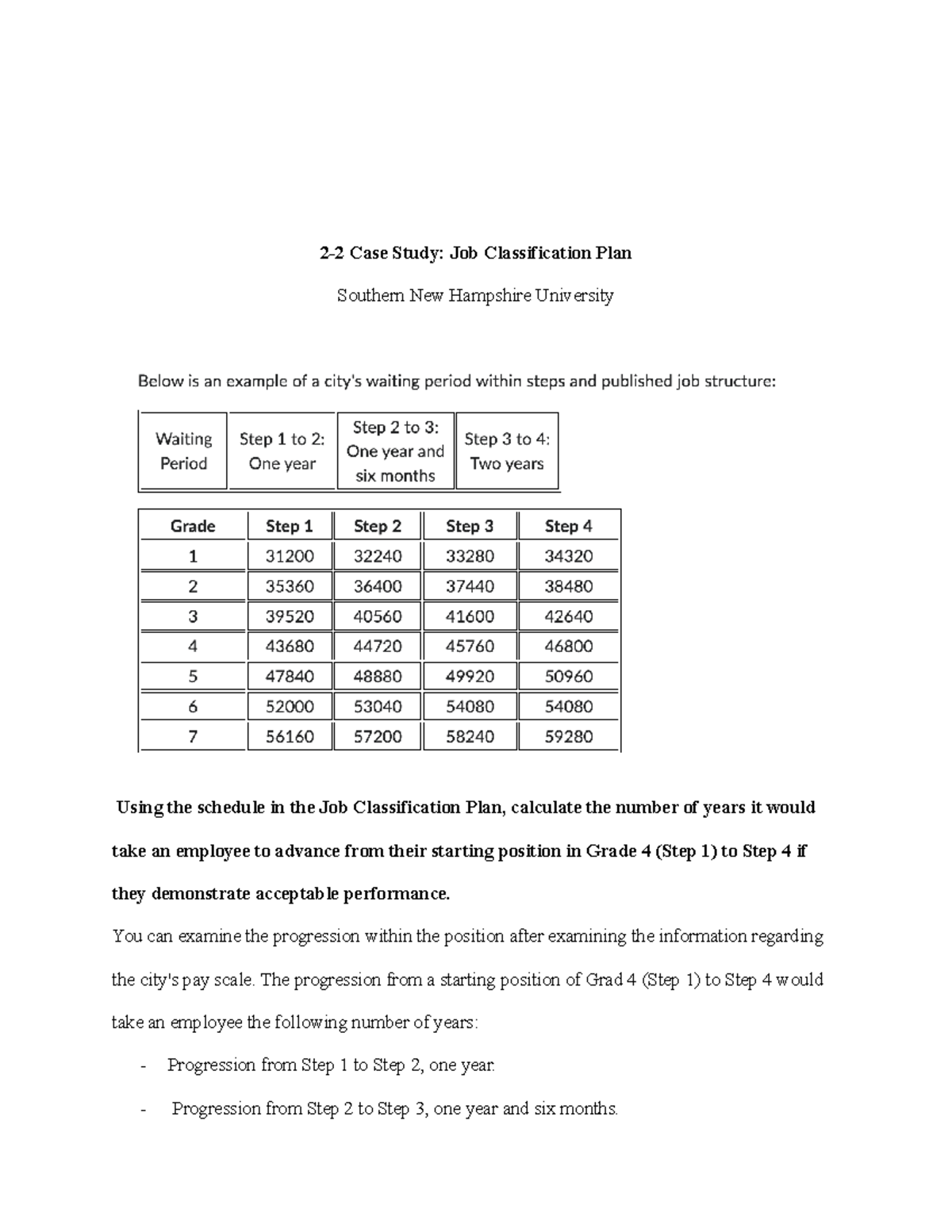 2-2 Case Study Job Classification Plan - 2-2 Case Study: Job ...
