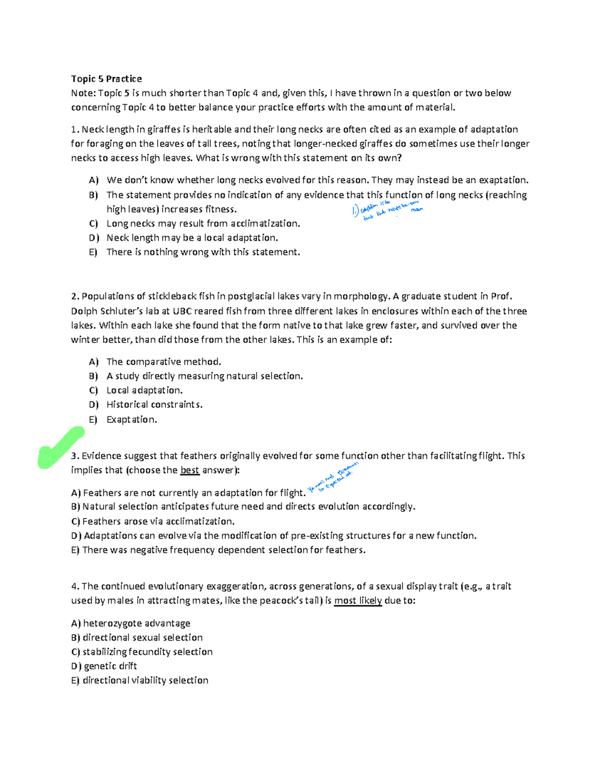 Topic 5 Practice - Exam material - Topic 5 Practice Note: Topic 5 is ...