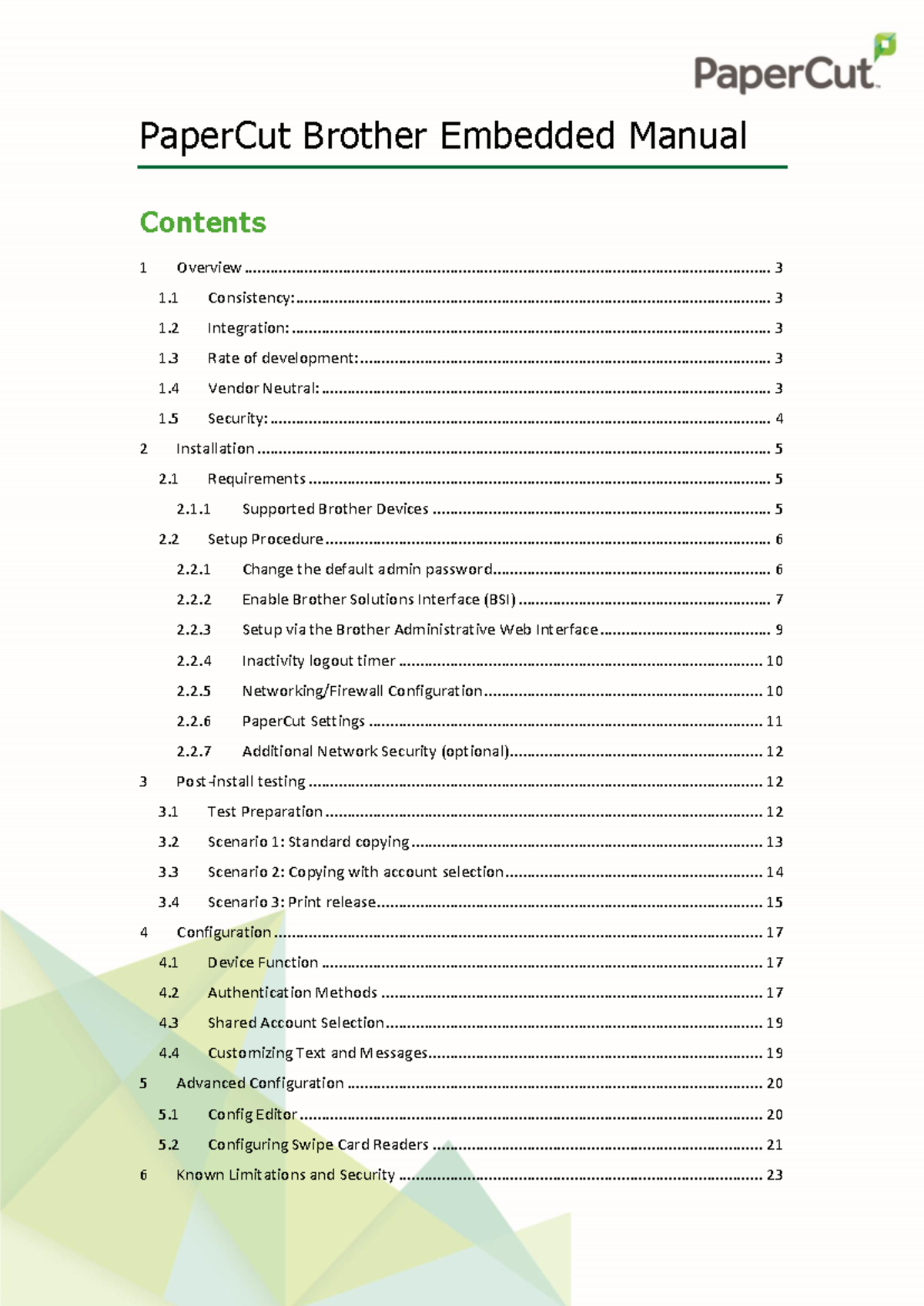 Paper Cut MF - Brother Embedded Manual - PaperCut Brother Embedded ...