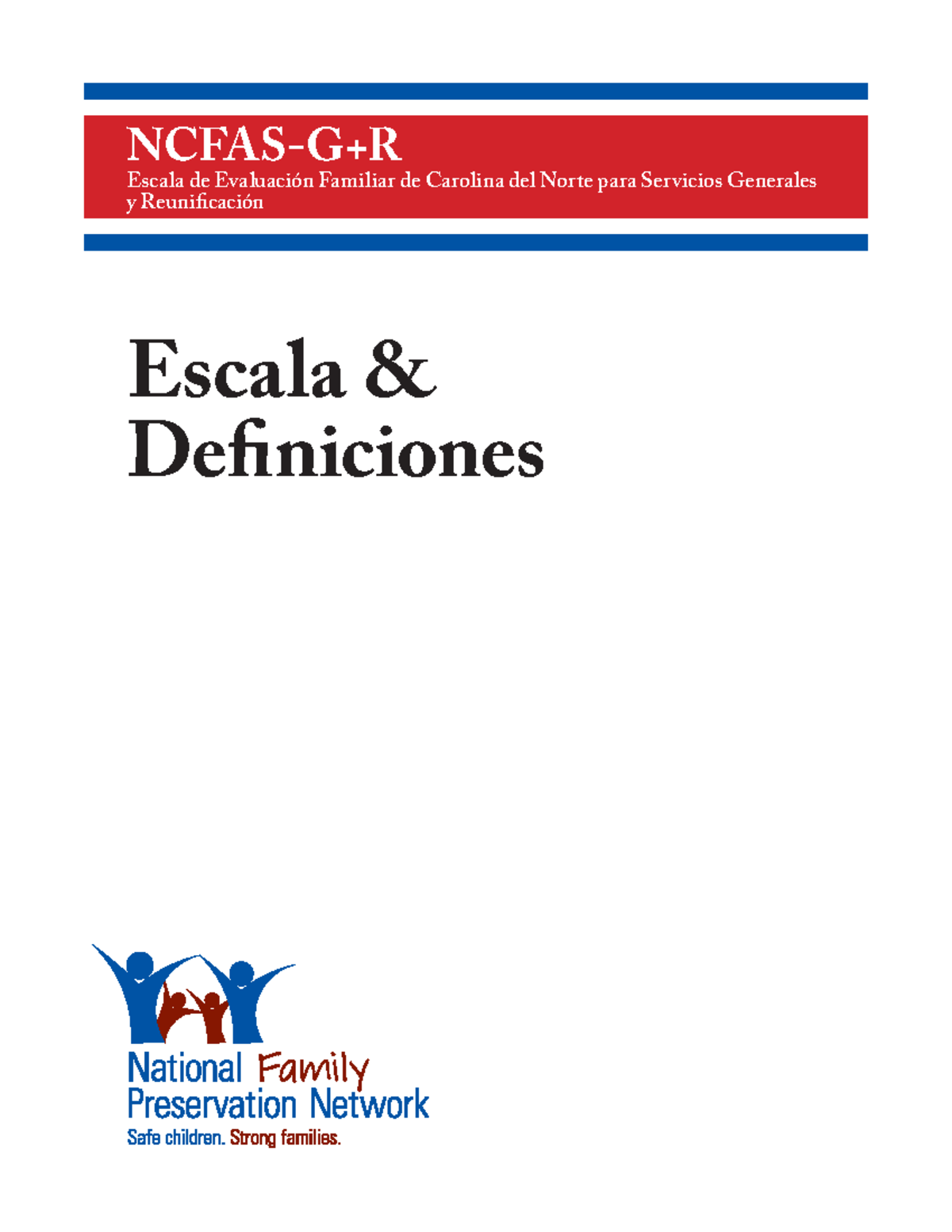 Ncfas G R Escala de Evaluacion Familiar - NCFAS-G+R Escala de Evaluación Familiar de Carolina ...