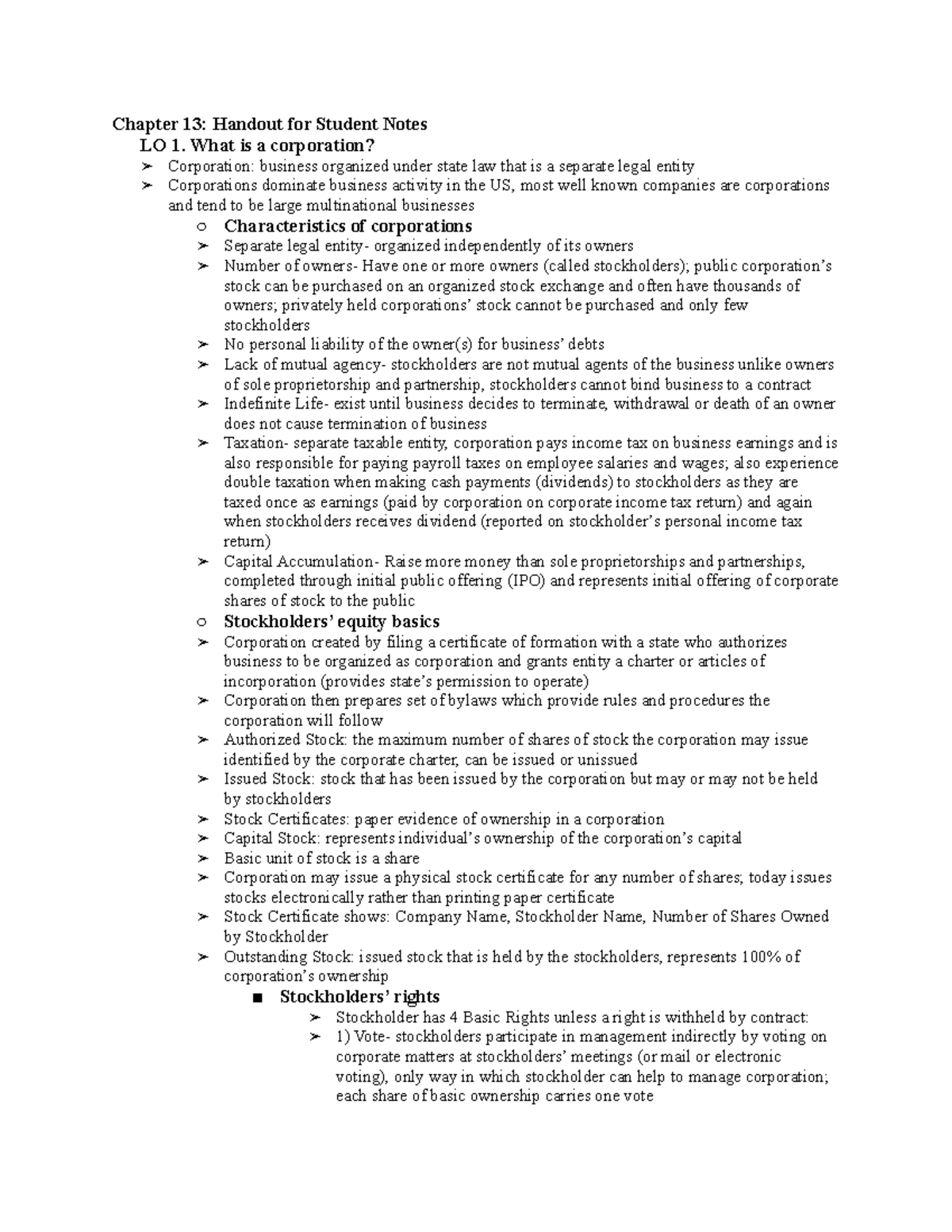 Accounting Chapter 13 Outline - Chapter 13: Handout for Student Notes ...