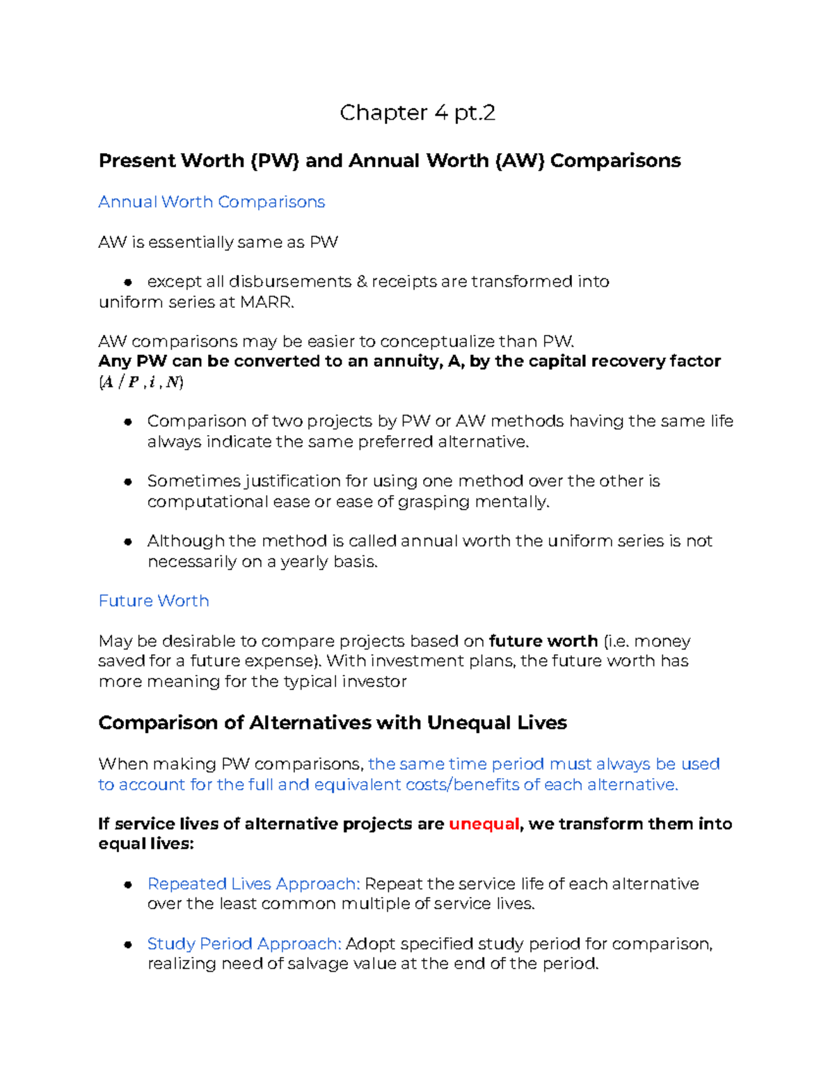 Chapter 4 part 2 - Notes taken straight out of the lesson - Chapter 4 ...