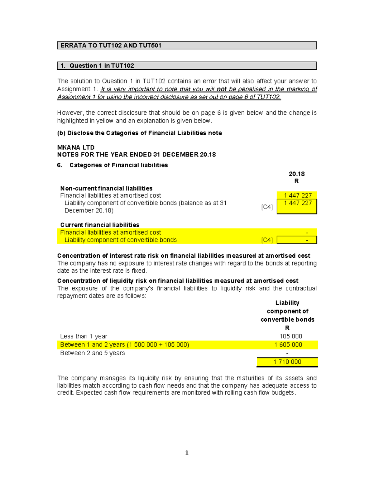 Fac3703 Errata to TUT102 and TUT501 - Warning: TT: undefined function: 32 1 ERRATA TO TUT102 AND ...