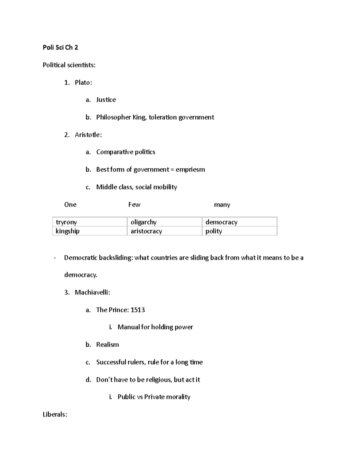 Poli Sci Ch 2 - Ch 2 notes - Poli Sci Ch 2 Political scientists: 1 ...
