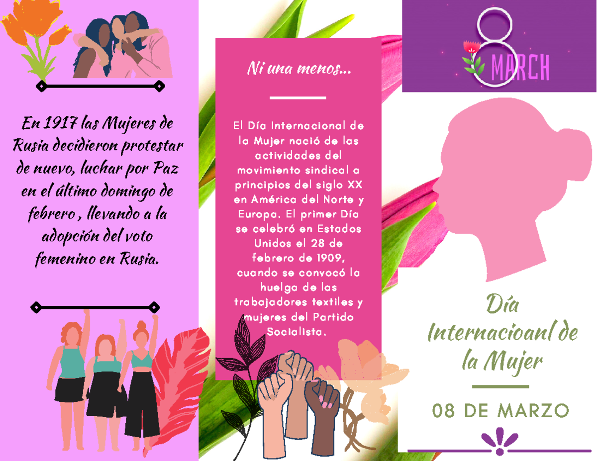 510622254-Triptico-8marzo - Día Internacioanl de la Mujer 08 DE MARZO ...