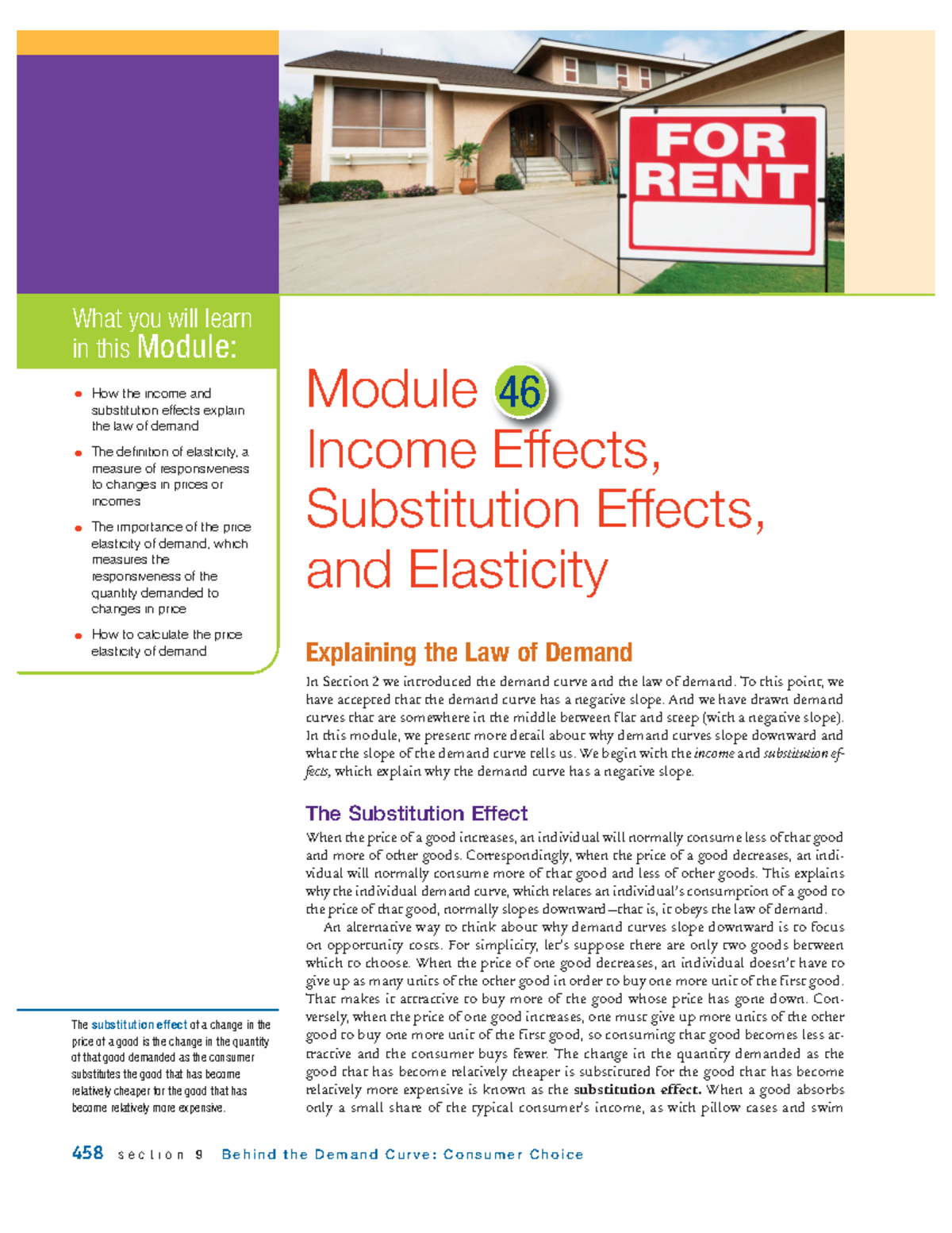 2.5 Income Effects, Substitution Effects, and Elasticity - What you ...