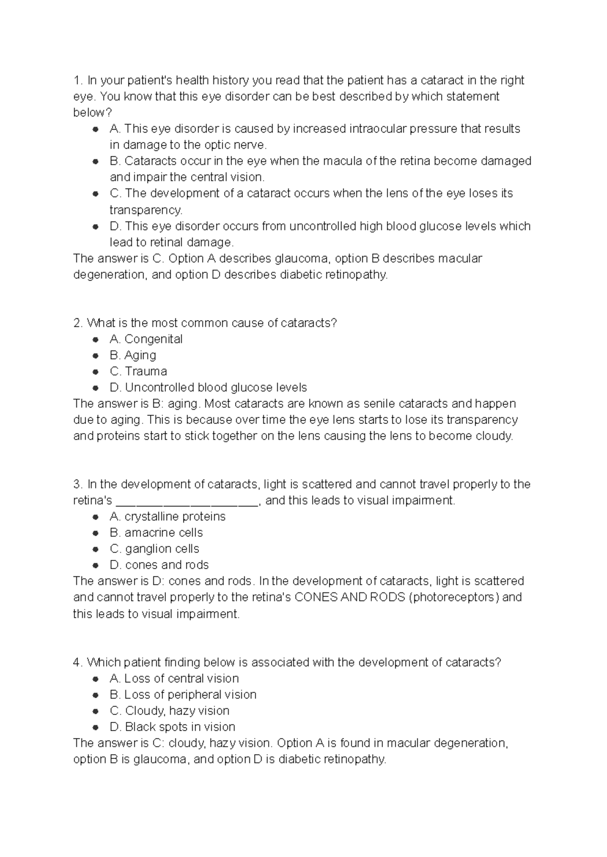 PL EXAM Nclex - Visual AND Auditory - In your patient's health history ...