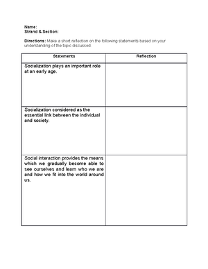 Ucsp act - Activity - Name: Date: Strand/Section: Subject:UCSP Instruction: Read the situation ...