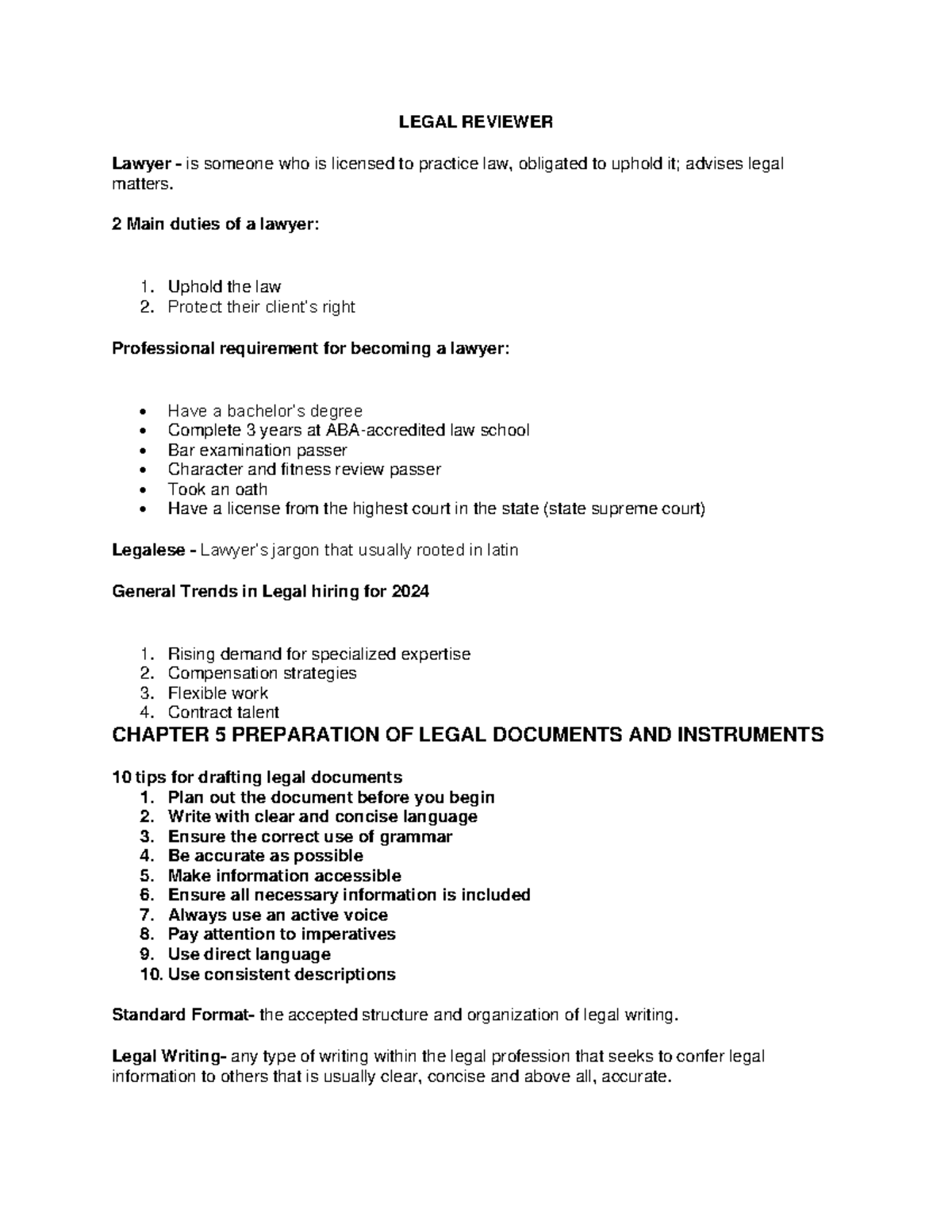 Legal Reviewer - LEGAL REVIEWER Lawyer - is someone who is licensed to ...