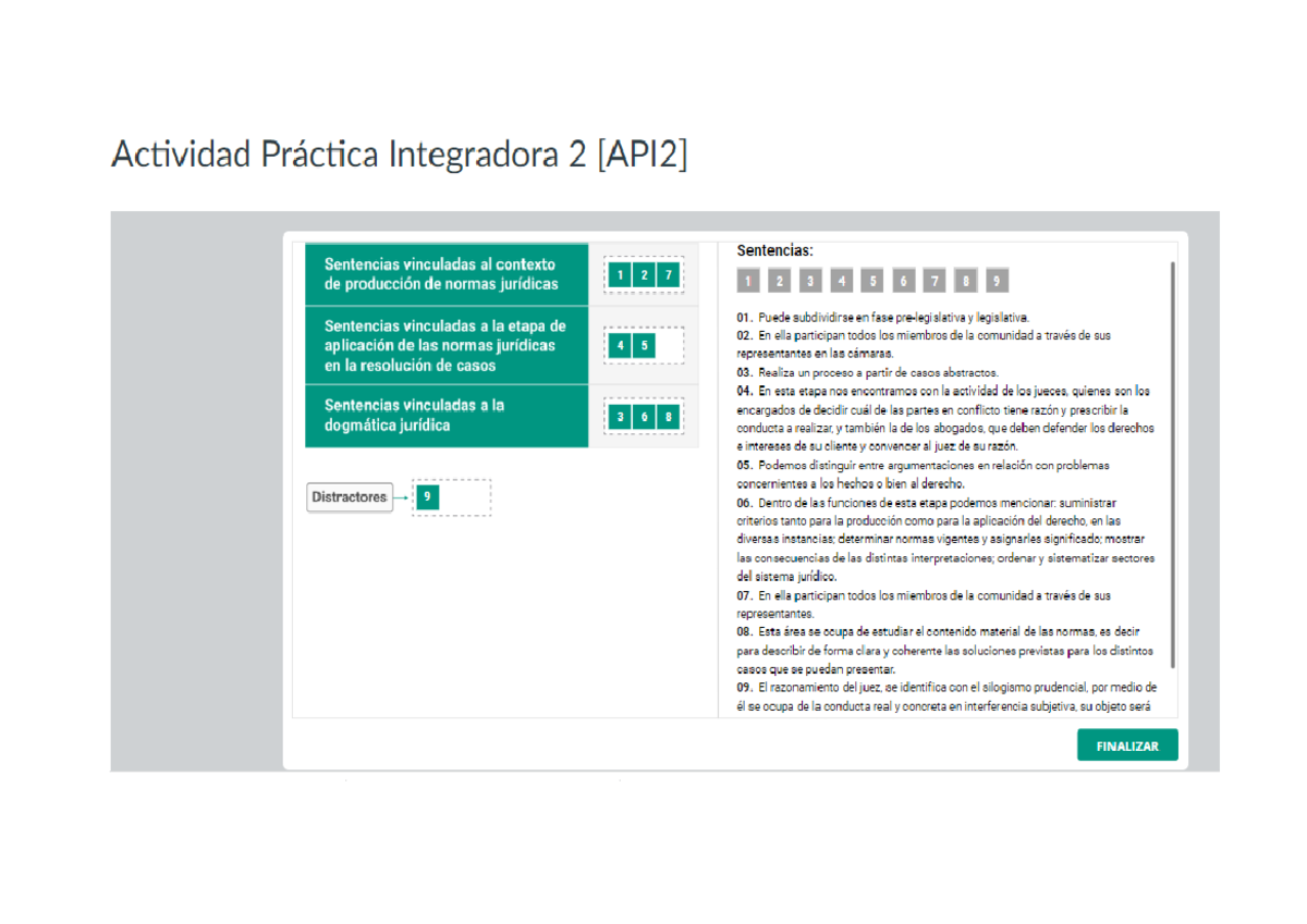 API 2 - API NUMERO 2 DE TEORIA DE LA ARGUMENTACION JURIDICA - Teoria de ...
