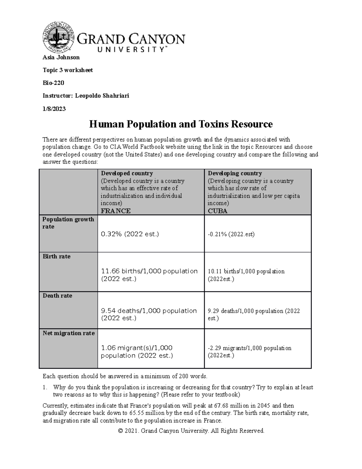 BIO-220-RS-Human Populations And Toxins (1) DONE - Asia Johnson Topic 3 ...