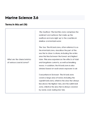 Marine Science B (Unit 1- Unit 5) Flashcards Quizlet - Marine Science B ...