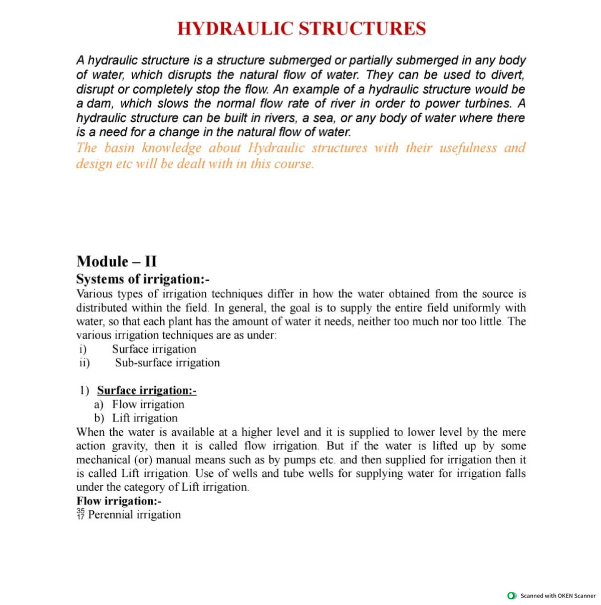 Hydraulic Structures - Systems of Irrigation, Site Selection for a Dam ...