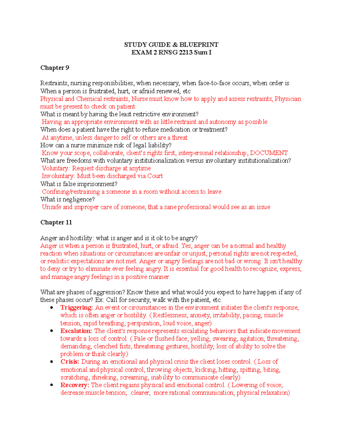 Exam 2 Review - please give as much information as possible - STUDY ...