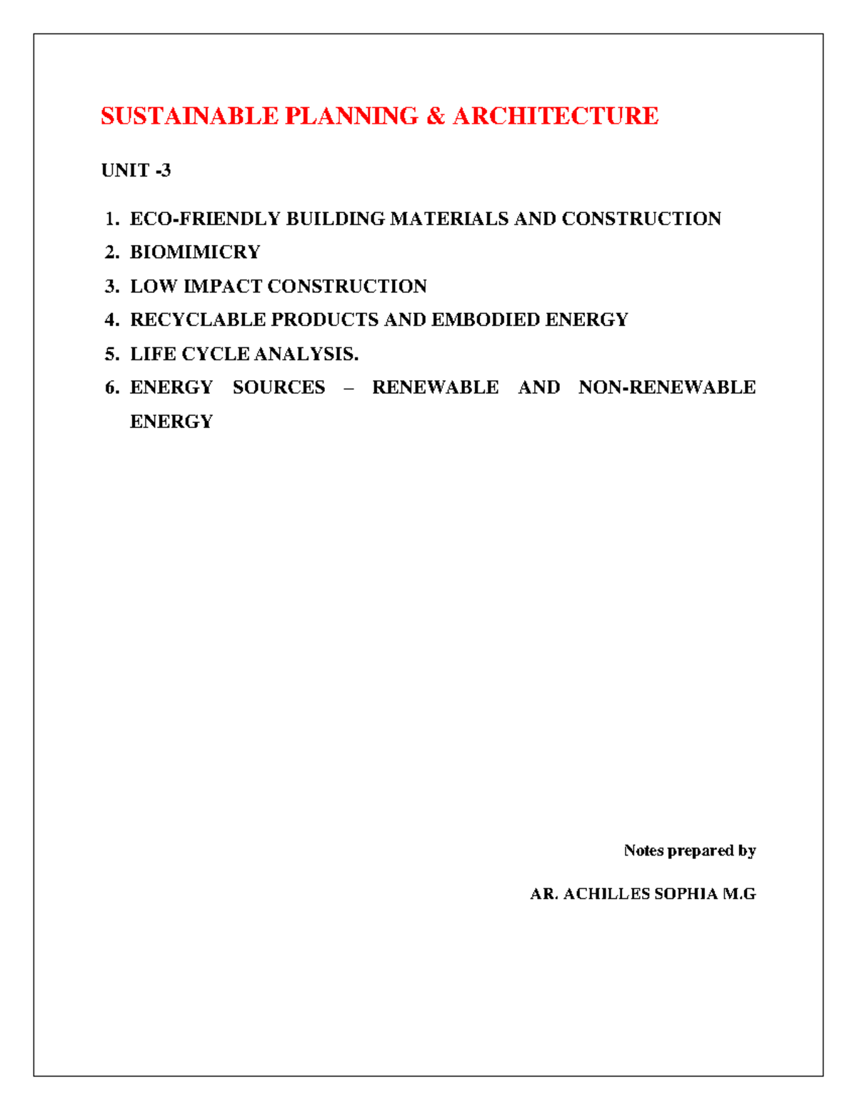 Unit-3 - Urban design notes - SUSTAINABLE PLANNING & ARCHITECTURE UNIT ...