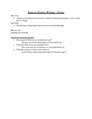 Textbook Notes - Intro to Creative Writing (Chapter 2) - Chapter two ...