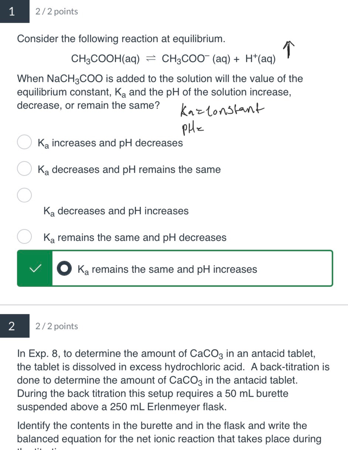 Quiz 2 Chem 1BL - Quiz 2 Chem 1BL - CHEM 1BL - Studocu