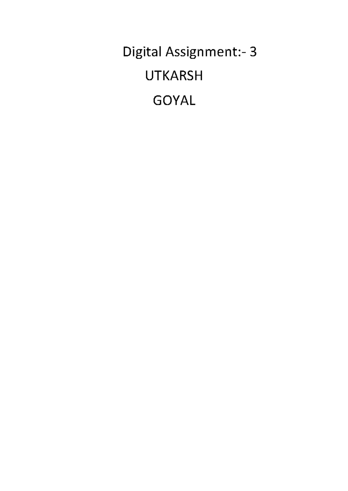 DELA LAB 3 Answers - Algebra Lab Work - AOD Digital Assignment:- 3 UTKARSH GOYAL 19BIT 3A Aim ...