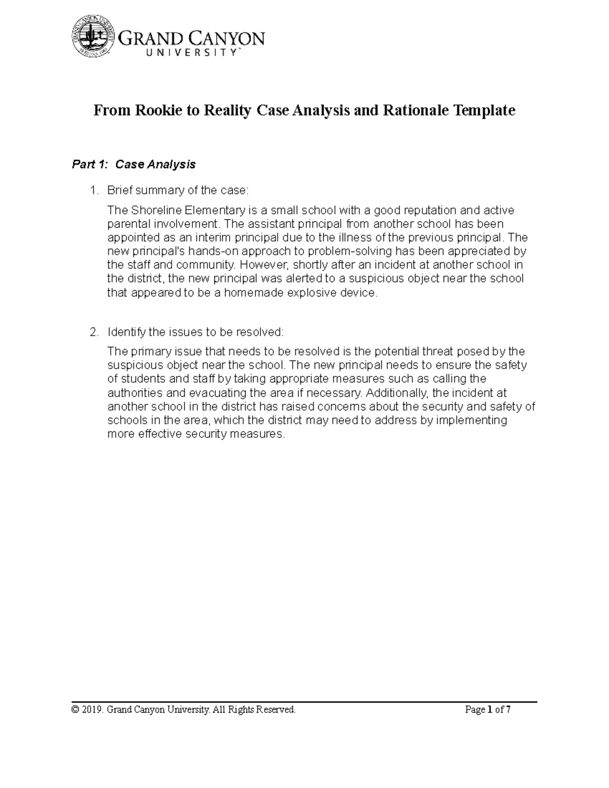 Case Study 24 EAD505 Kelci Lopez 021523 - From Rookie to Reality Case ...