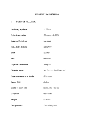 PA03 Informe DE Diagnostico - 1 | P á g i n a Producto Académico N° 3 EVALUACION DIAGNOSTICO E ...
